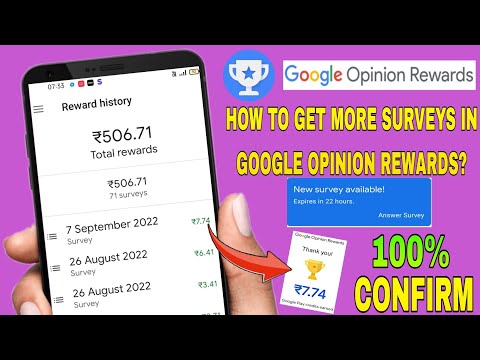 Today new survey available in google opinion rewards app| How to get more surveys