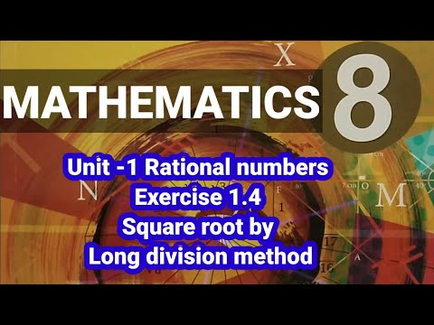 8th standard maths unit 1 exercise 1.4 rational numbers square root by long division method