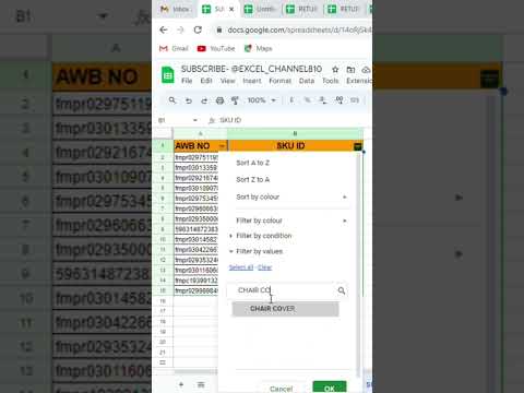 How to use filter|| Filter use in Google sheet
