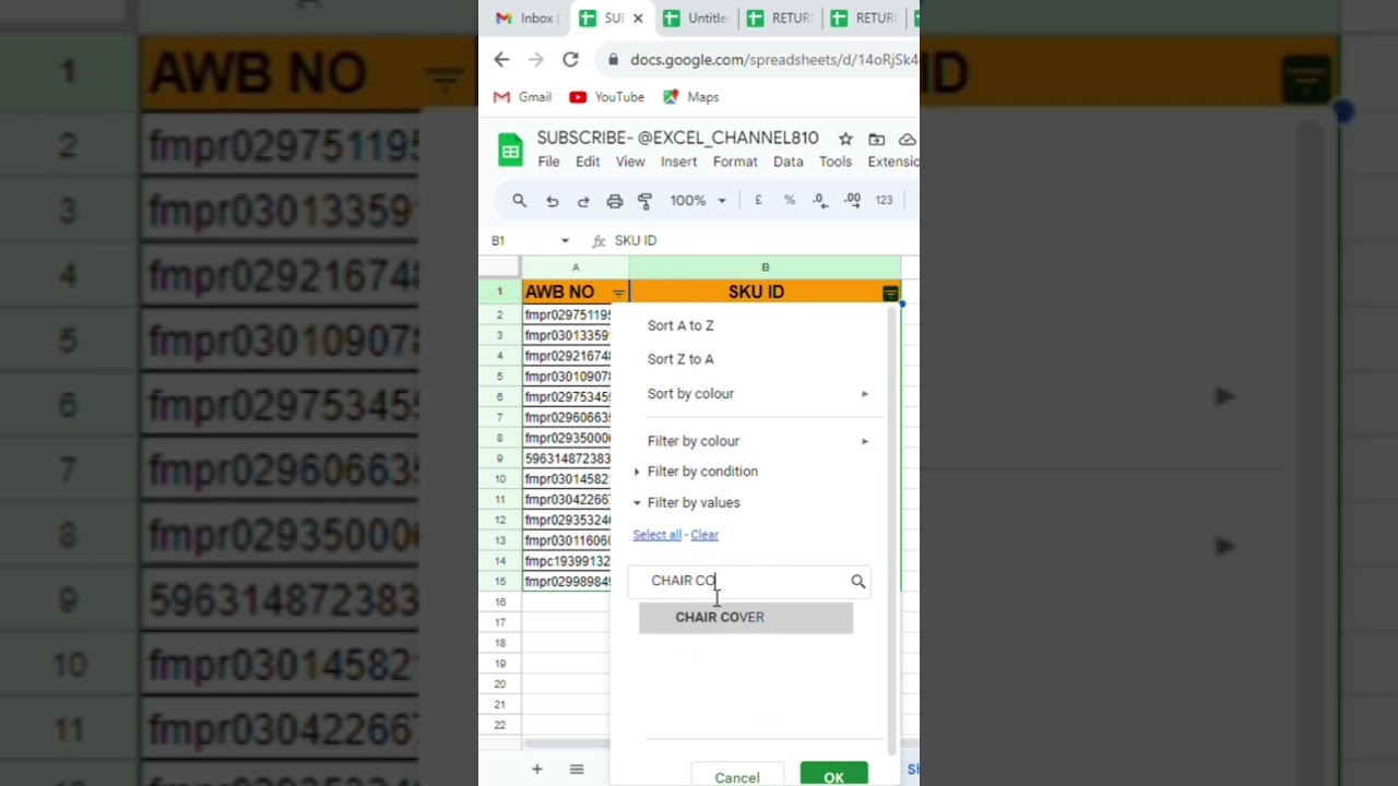 How to use filter|| Filter use in Google sheet