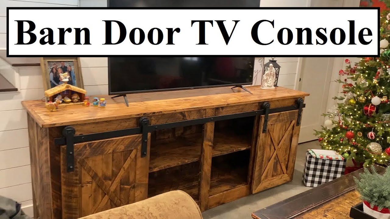 #464 - I Built A Barn Door Farmhouse TV Console From Scratch... (Wifey's Christmas Present)