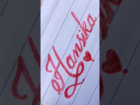 Hansika name art #shorts #calligraphy #art #viralshorts #reels #doms