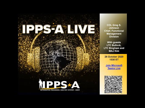 IPPS-A Live: Release 3 Functionality and Data Correctness (26 October 2020)