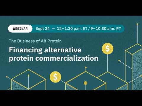 The Business of Alt Protein: Financing alternative protein commercialization