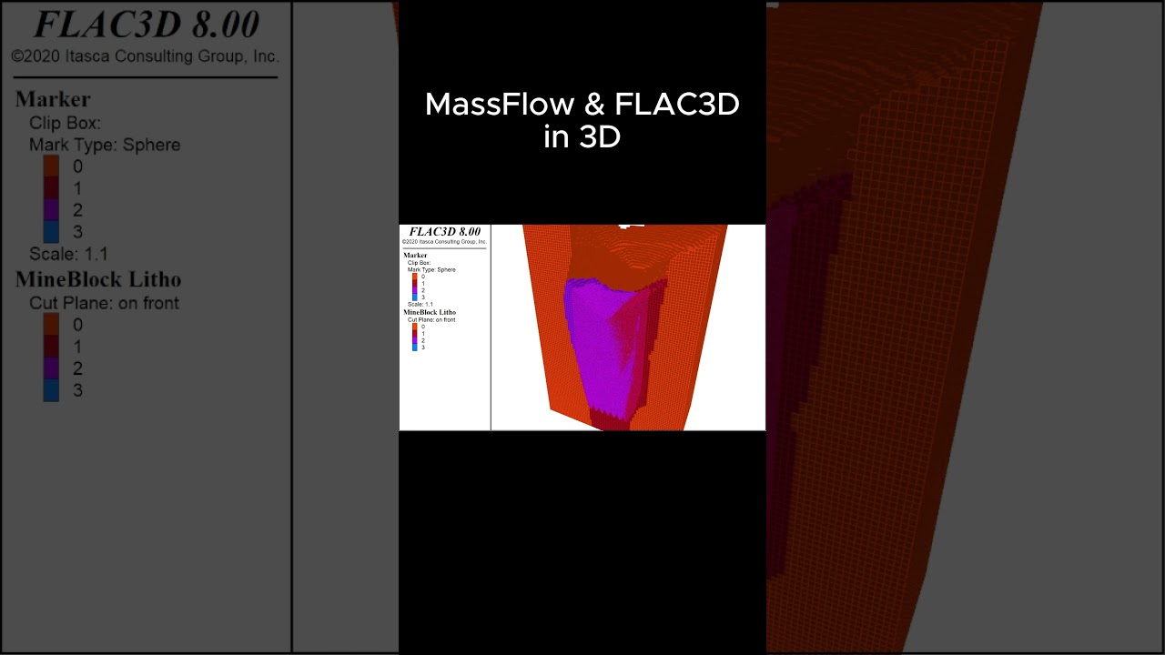 MassFlow v9 & FLAC3D #flac3d #massflow #geotechnicalengineering #itascasoftware