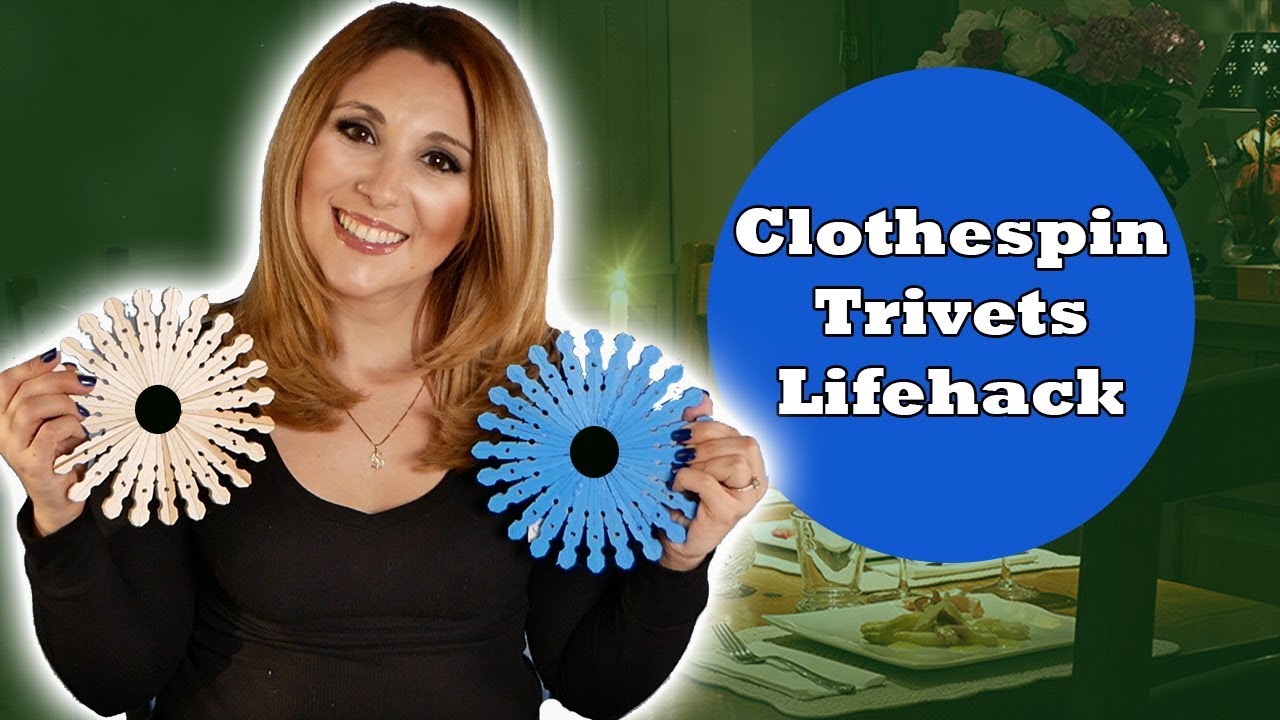 Easy Clothespin Trivets | 1 Minute Life Hack | Tutorial