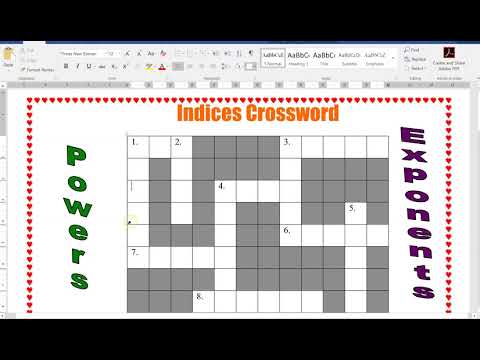 Exponent Crossword Help