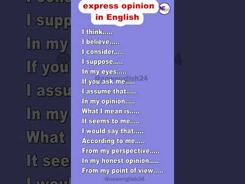 How to express opinion in English # shorts