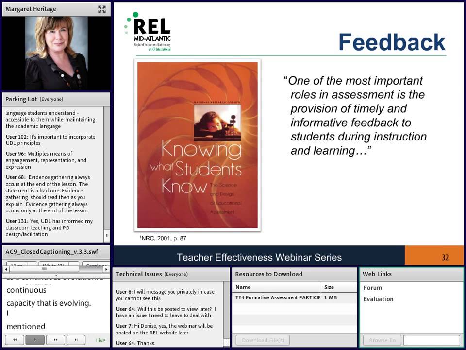Formative Assessment as the Key to Effective Instructional Practice (REL Mid-Atlantic)