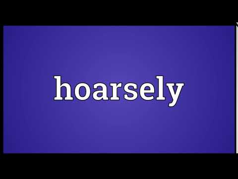Hoarsely Meaning | Wordogram