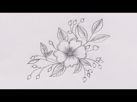 Easy flowers drawing || Flower 🌸 Drawing 💞 || Pencil drawing #flowerdrawing #drawing