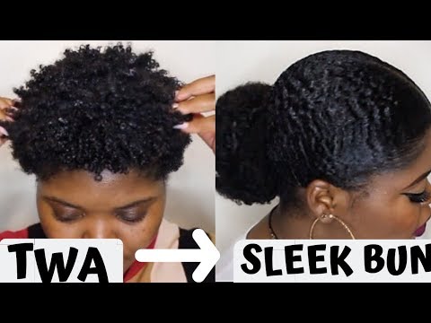 TRANSFORMING MY TWA INTO A SLEEK LOW BUN| LOLA WILLIAMS