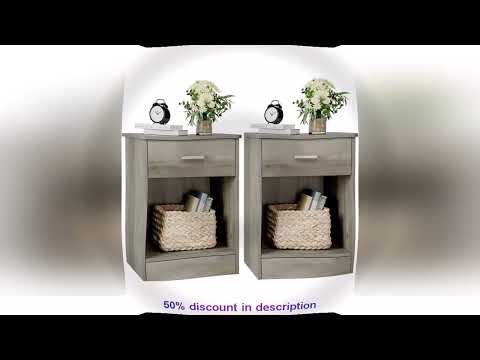 Why Everyone’s Talking About This Product! Nightstand Set of 2, 2-Tier Side Table with Drawer and