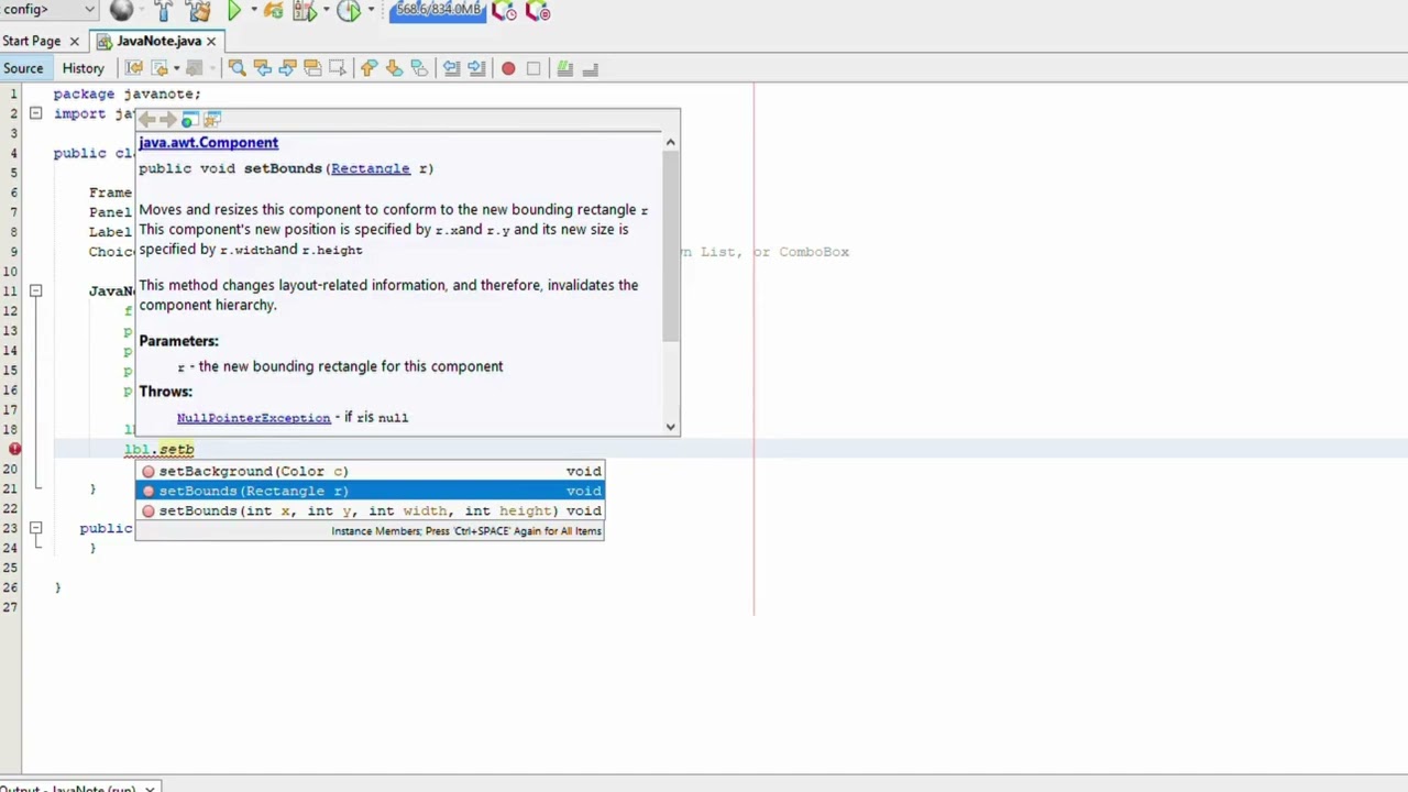 Integrative Programming and Technologies - Java AWT Choice
