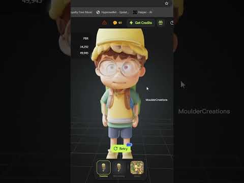How to make an Image to 3d model| meshy.ai | 3d modeling #ai#meshyai #3d#3dcharacter#imageto3dmodel