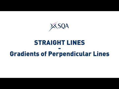 (SQA Higher) Straight Lines: Gradients of Perpendicular Lines