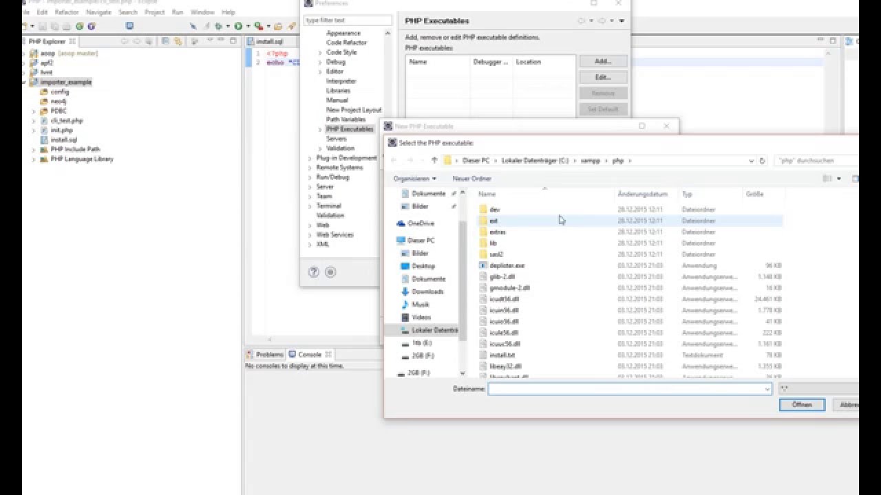 CLI PHP in Eclipse PDT
