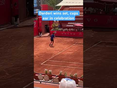 Darderi takes the first set vs Kopriva, cups ear celebration #tennis #livetennis #tennisevent #atp