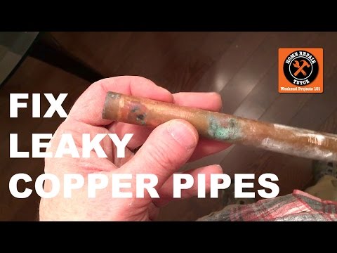 How to Fix Leaky Copper Pipes from a Bathroom...WITHOUT Soldering -- by Home Repair Tutor