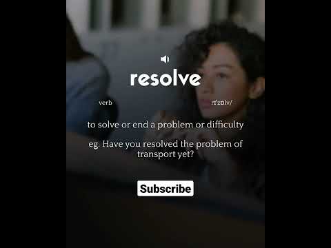 "Resolve" #Shorts #English #Vocabulary (U can Subscribe 👇)
