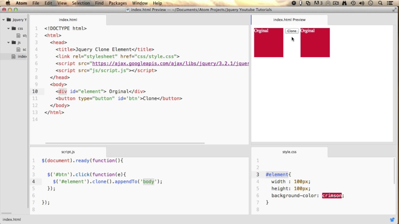Jquery : How To Clone An Element?