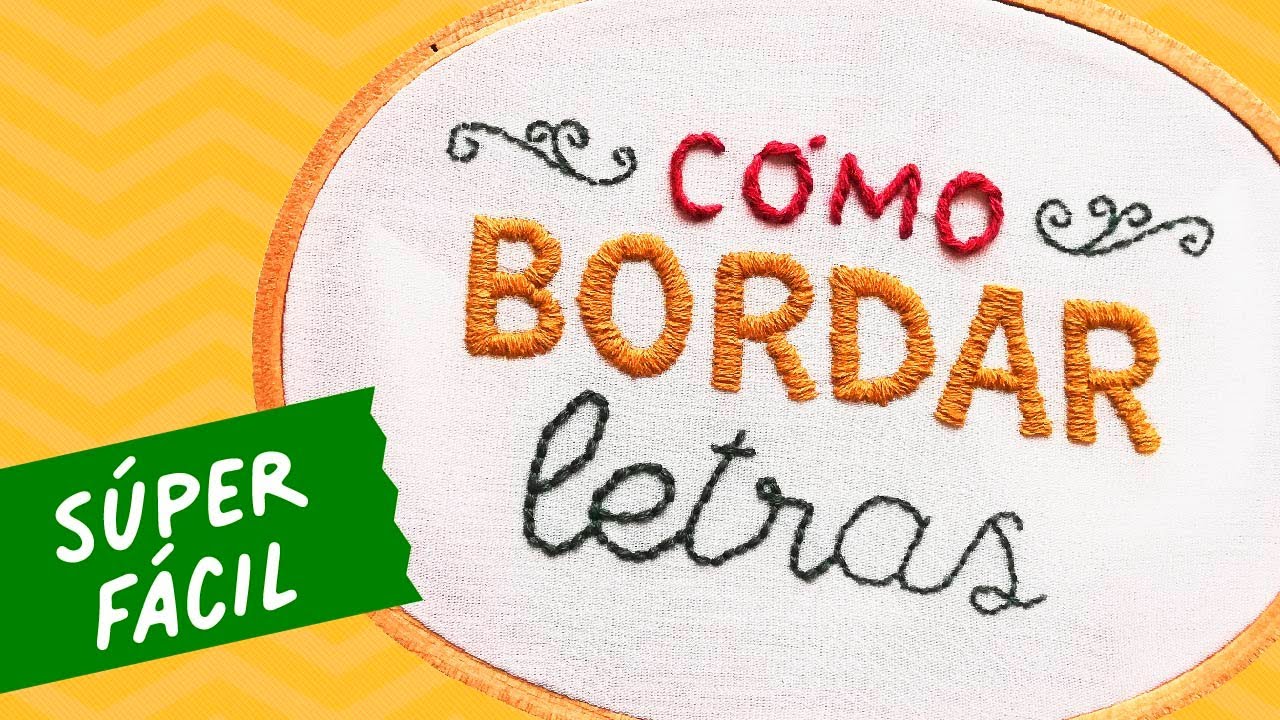 🧵 3 BASIC Stitches for Hand Embroider LETTERS ✋ Step By Step |