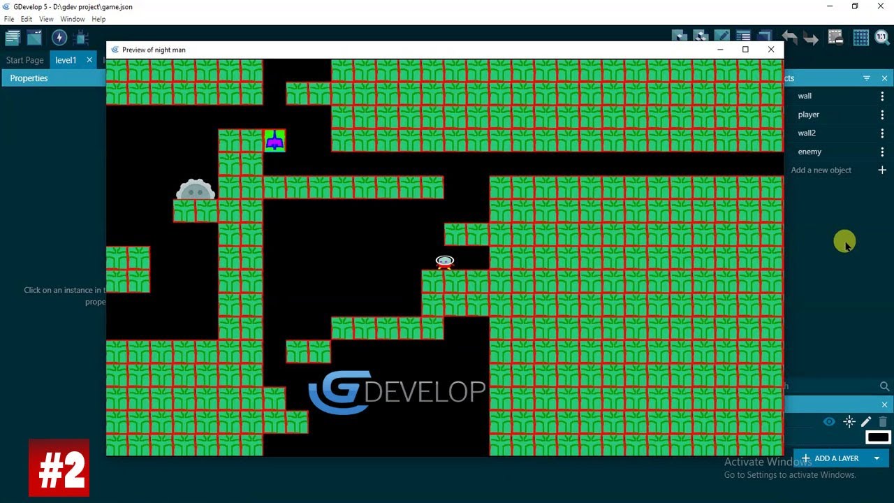 Class#2 Game Development GDevelop 5 Platformer | Enemy Creation