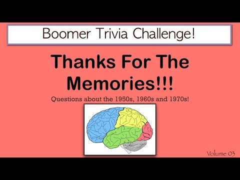 Boomer Trivia 03 - Come take a stroll down memory lane!