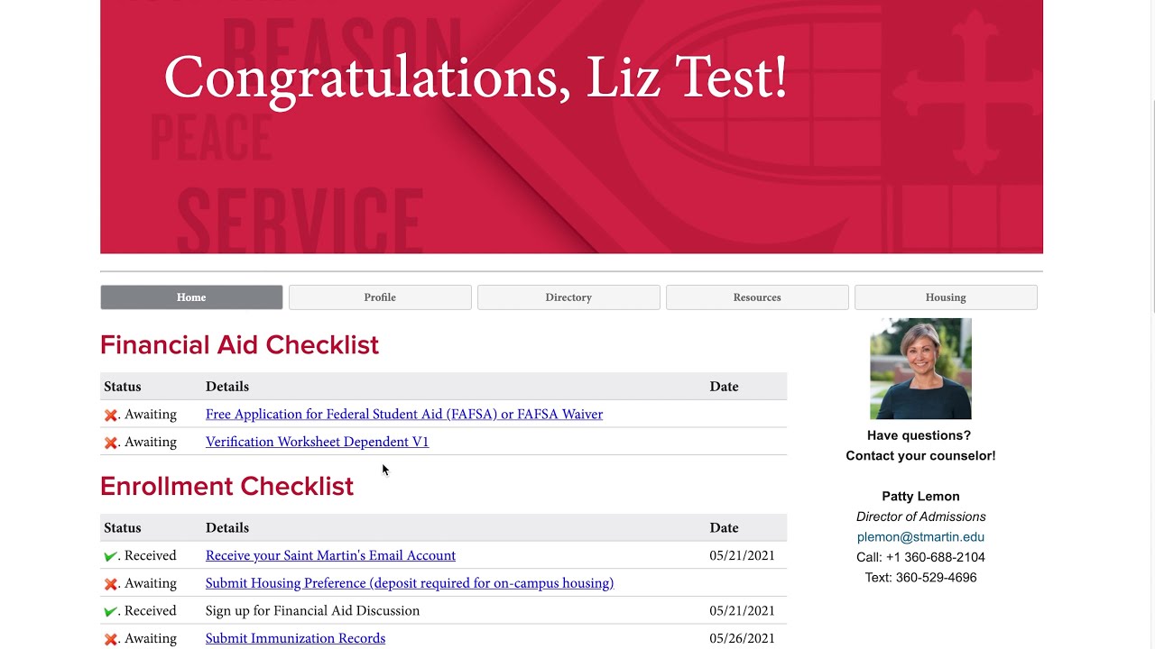 Enrolling Student Portal Guide