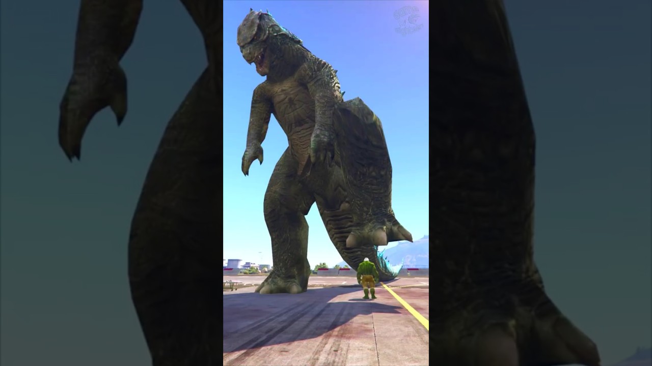 Godzilla vs Superhero | Epic Battle Shorts |  #gtav #GameEighteen #YouTubeShorts #ytshorts