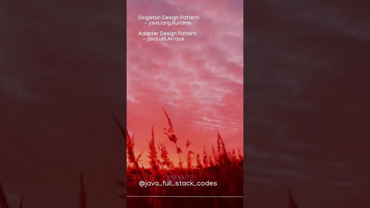 what are the design patterns used in java Predefined classes? #java #javaprogramming #javatutorial