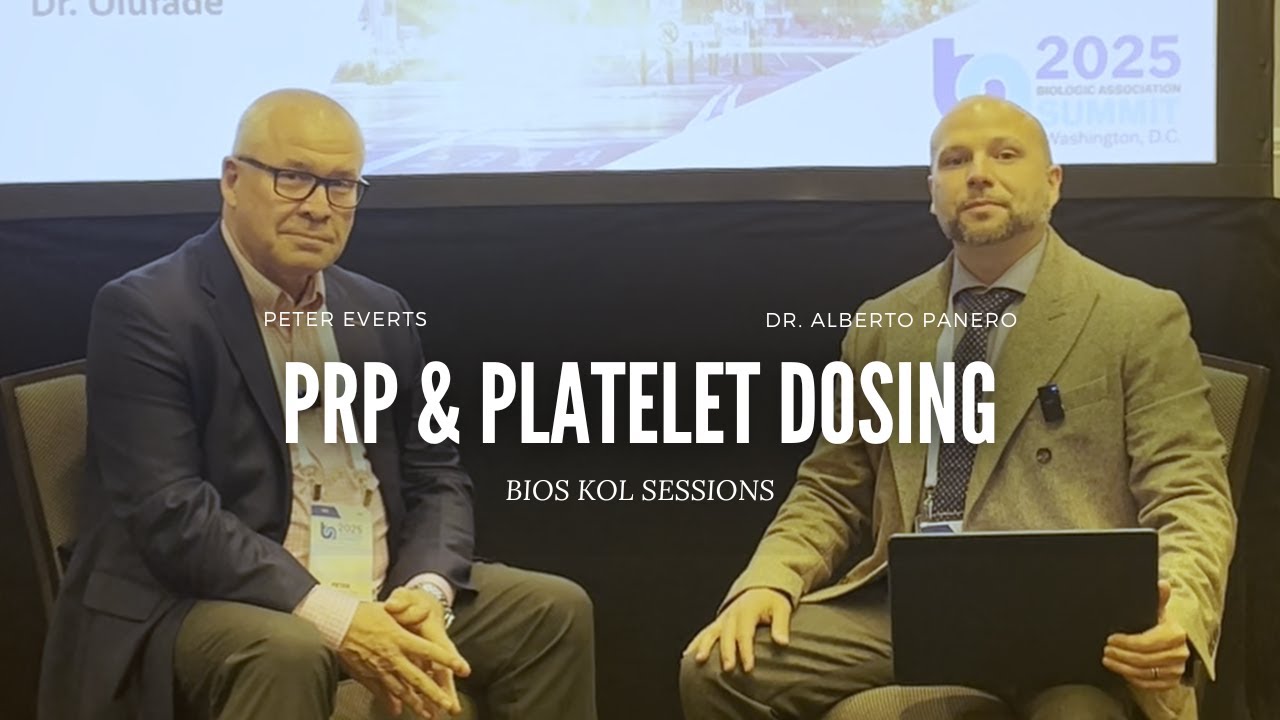PRP Dosage Revolution: Peter Everts on 10 Billion Platelet Threshold for Knee OA | BIOS KOL Sessions