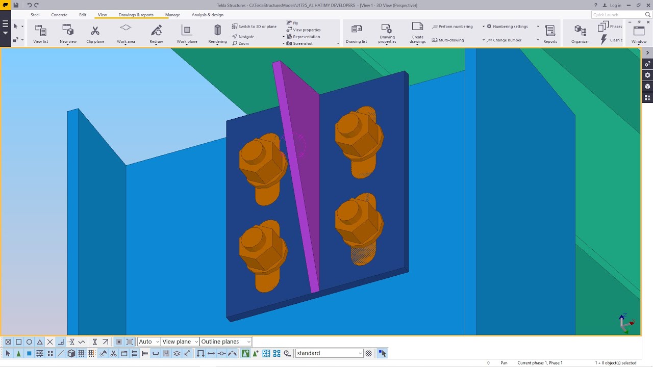 Light-weight Large Span Portal frame | Tekla Structures