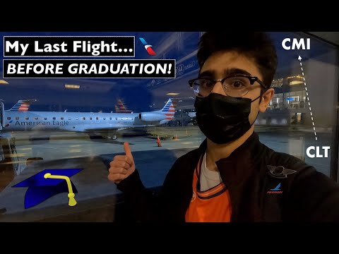 MY LAST FLIGHT IN HIGH SCHOOL...American Eagle ERJ145 Review