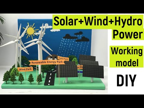 Solar, wind and hydro power working model for science project | Renewable energy | diyas funplay