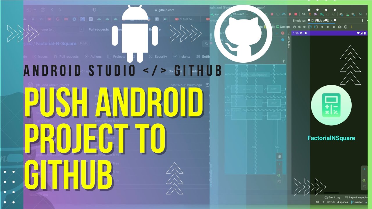 PUSH ANDROID STUDIO PROJECT TO GITHUB USING TERMINAL || GIT || COMMIT || PUSH || PULL || BLANK PAGE