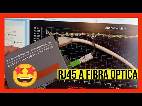 probando MEDIA CONVERTER fibra optica a ETHERNET RJ45 - Test con JPERF [1Gbps]