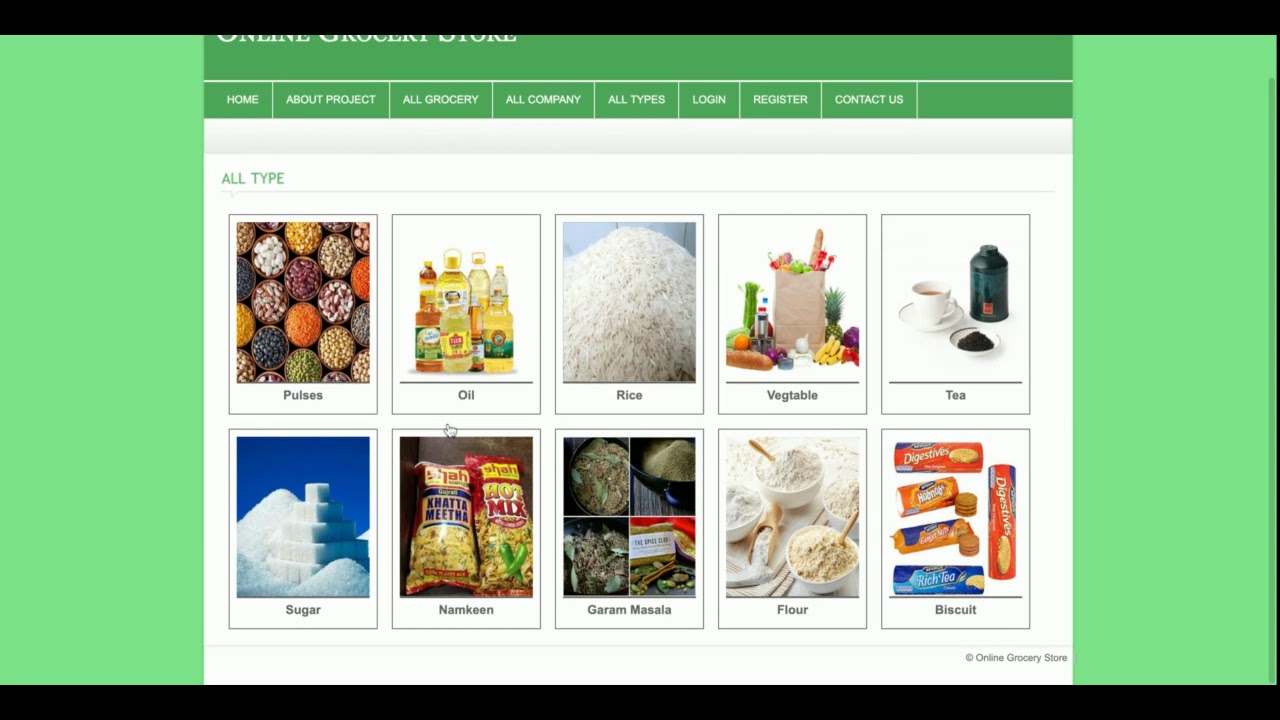 Online Grocery Store | PHP and MySQL Project Source Code | PHP MySQL CRUD Project