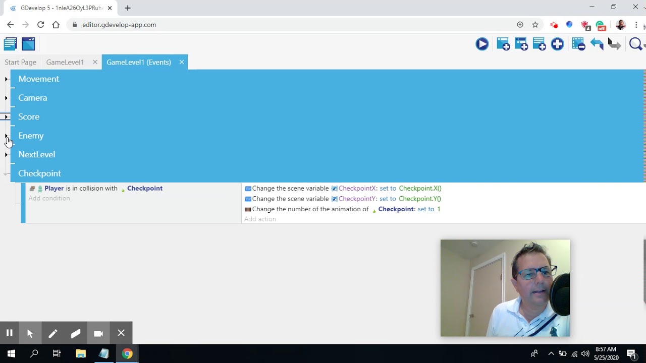 GDevelop 9 Adding Sounds
