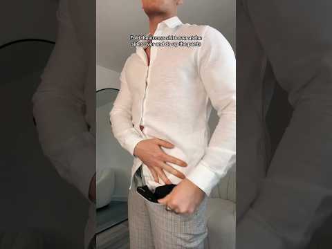 Fashion hack how to do the military tuck yes or no #shotsvideo #youtubeshorts #trendingoutfits