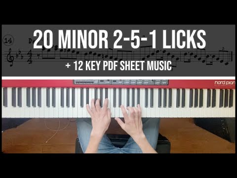 20 Jazz Piano Licks for Minor ii-V- i (+ 12 key PDF) | Jonathan Hines