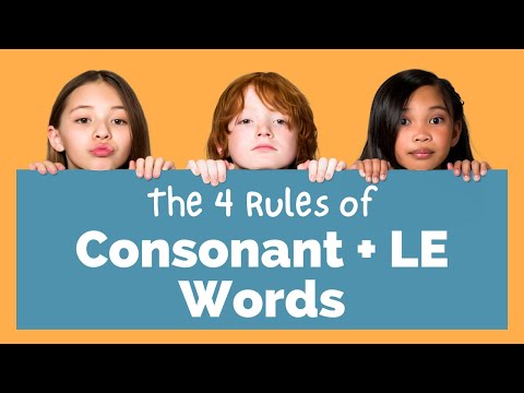 130 WBR and Phonics: The 4 Rules of Consonant + le words with Practice FREEBIE #readingtutor