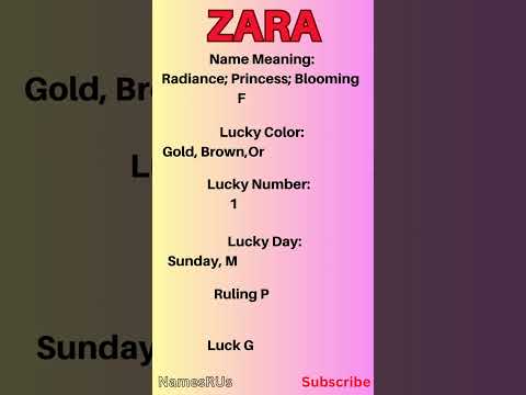 Zara Name Meaning 👧 👸 🌺 #shorts #babynames #short #zara