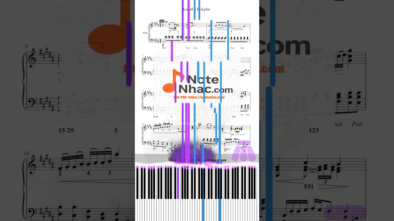 Level 8 B Lyric -  Free Sheet PDF -  Mid Advanced Piano Tutorial