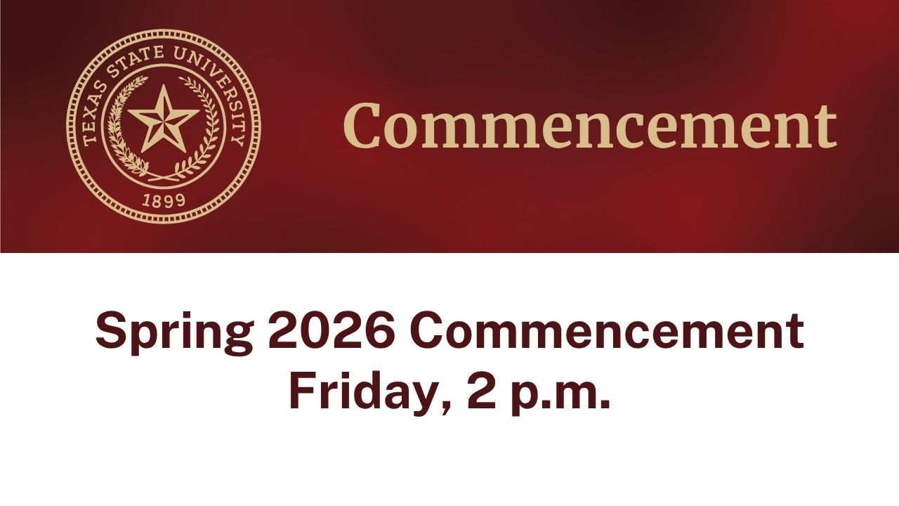 Spring 2026: 2 pm Friday, May 15