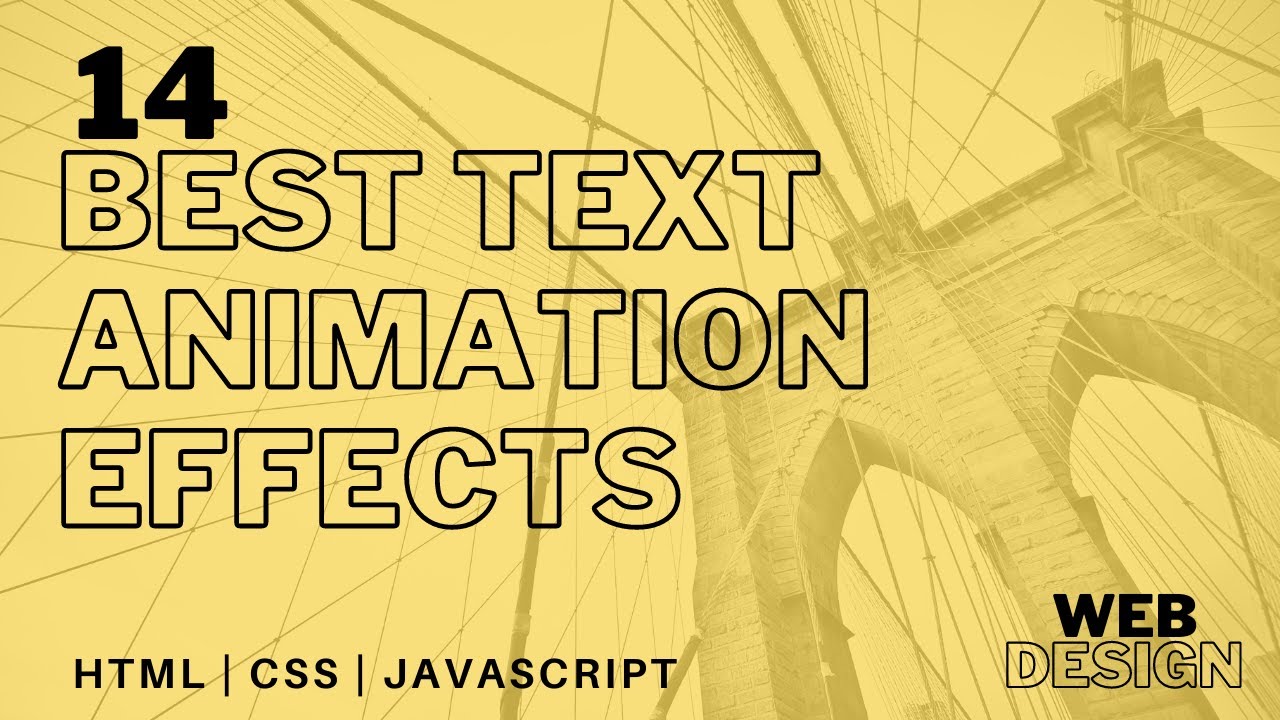 14 Best Text Animation Effects Using HTML CSS And JS | Web Design