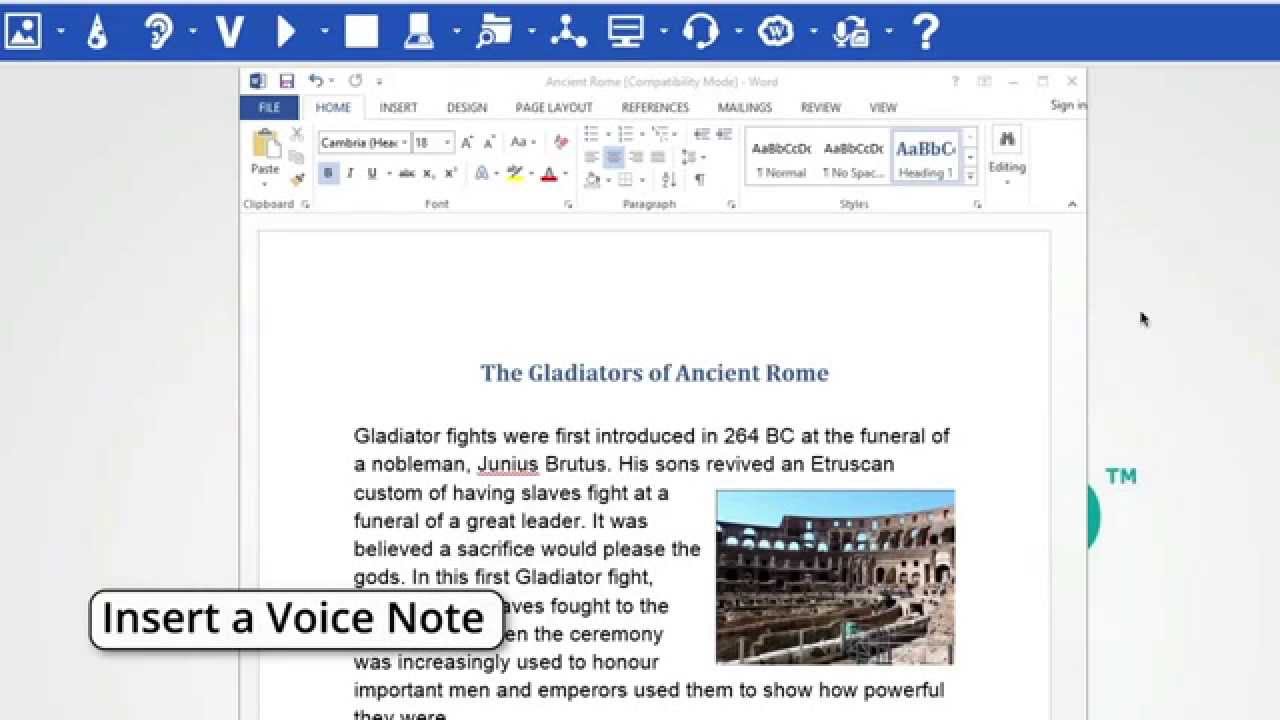 Read&Write for Windows Voice Note Video Tour