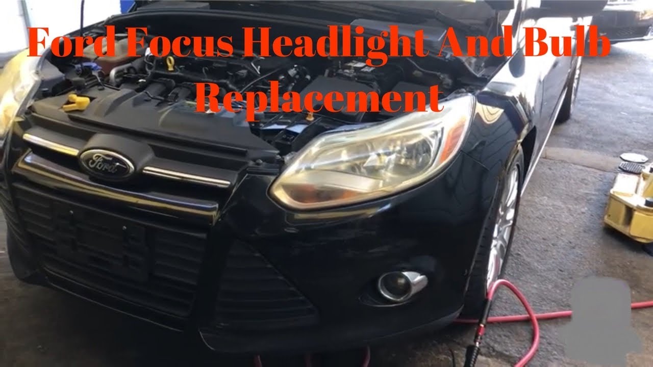 How to replace Ford Focus Headlight Bulbs 2011 2012 2013 2014