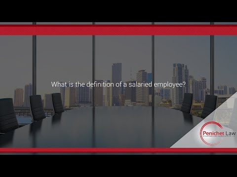 What is the definition of a salaried employee?