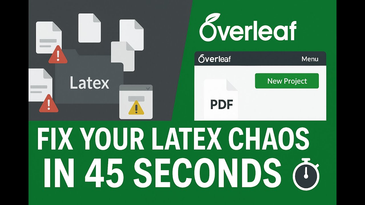 Overleaf in 45 Seconds: The Fastest Way to Fix Your LaTeX Chaos